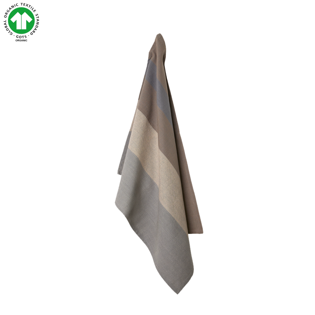 H. Skjalm P. | Henrik - Viskestykke, brun/grå, GOTS - H. Skjalm P.